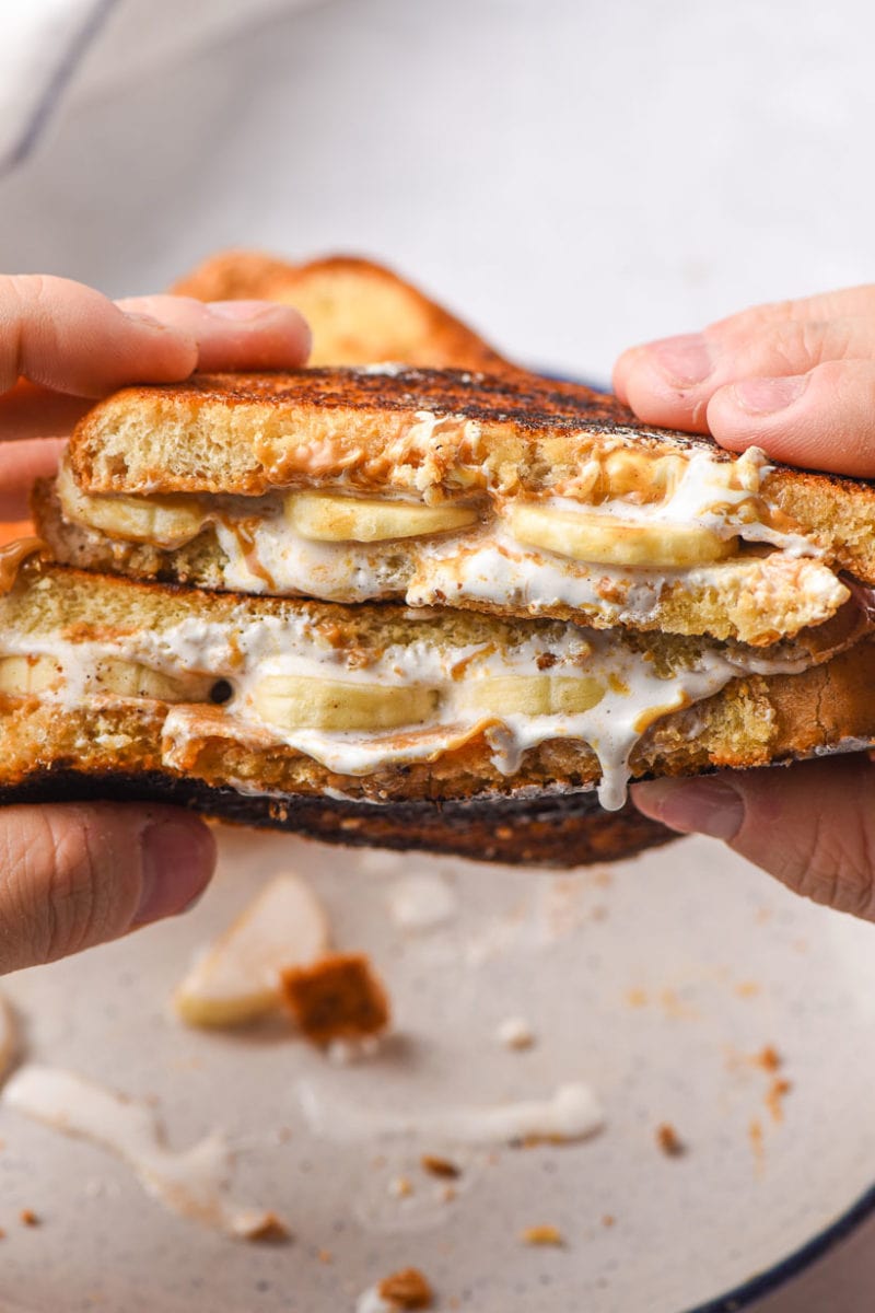 Fluffernutter Sandwich Grilled (recipe + VIDEO) | NeighborFood