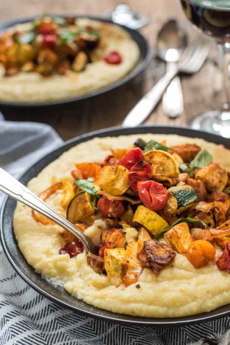 Roasted Vegetable Polenta Bowls | NeighborFood