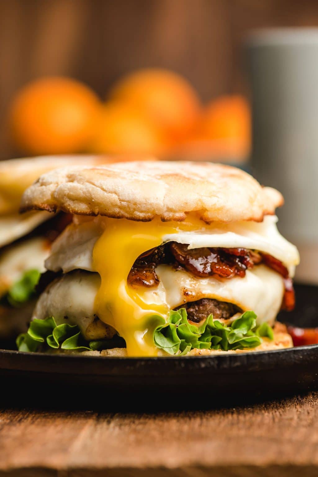 Breakfast Burger with Bourbon Bacon Jam | Neighborfoodblog.com