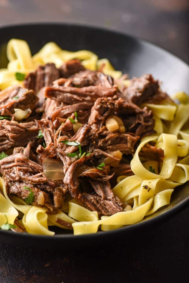The Best Slow Cooker Shredded Beef Recipe - NeighborFood