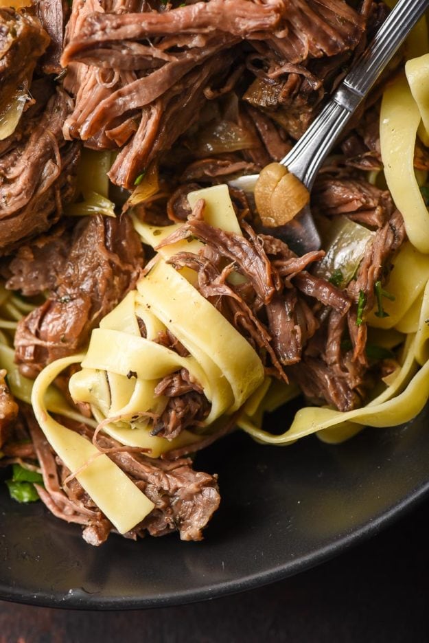 The Best Slow Cooker Shredded Beef Recipe - NeighborFood