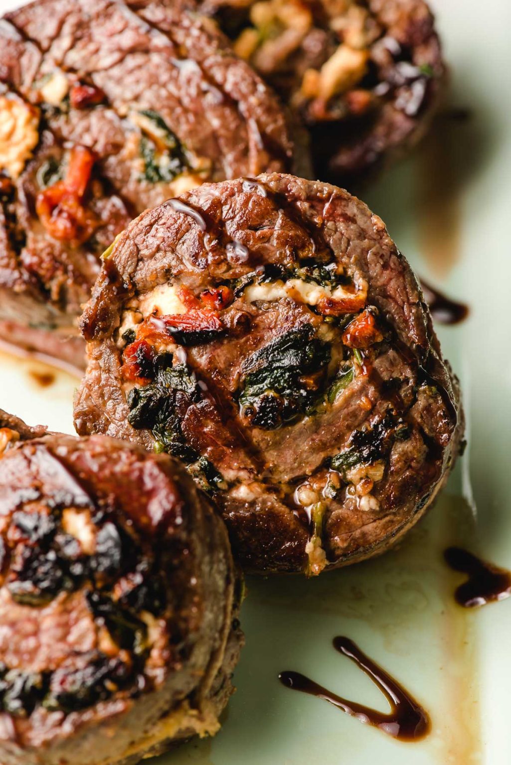 Beef Pinwheels with Sun Dried Tomatoes and Feta - NeighborFood