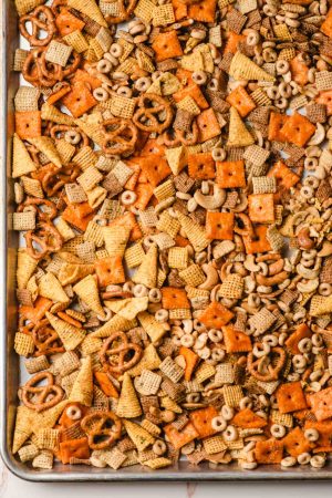 Savory Ranch Chex Mix for Parties (sweet and salty!)